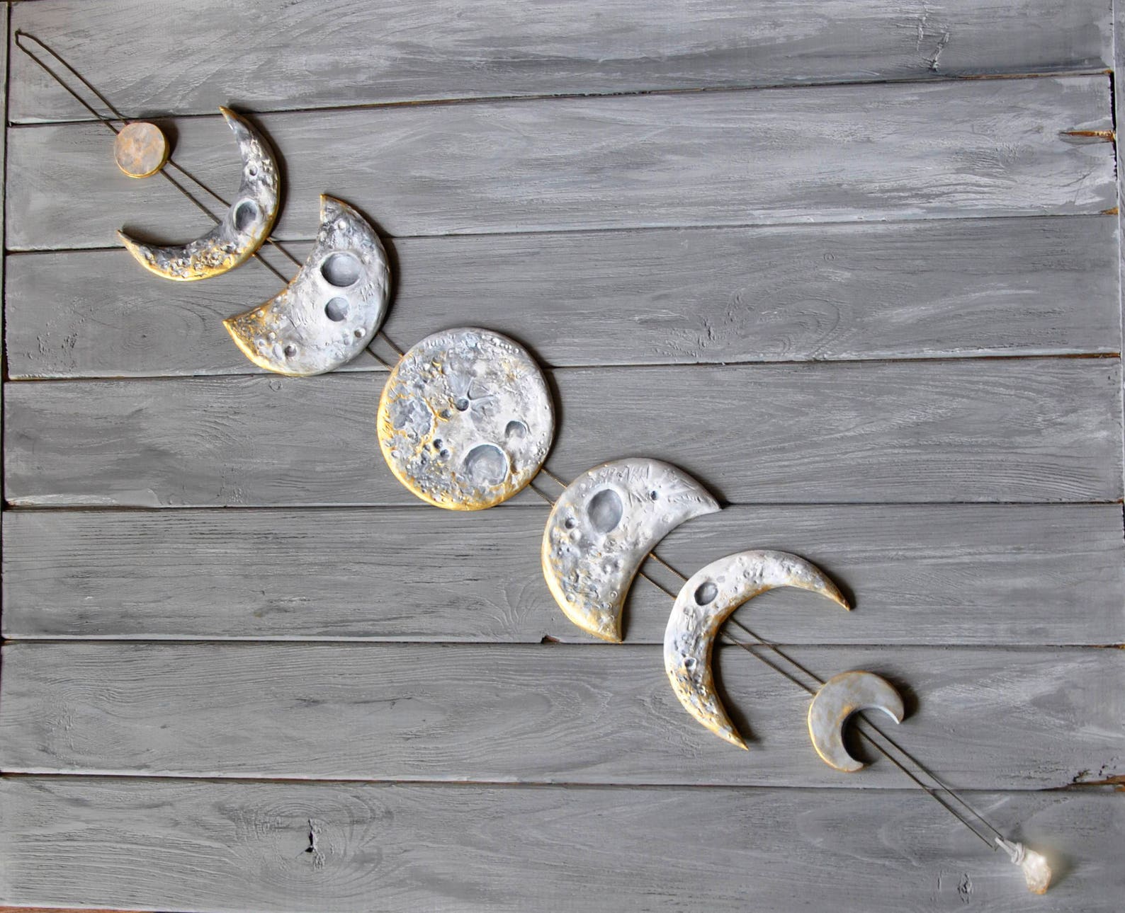 Lunar Decor Moon Phases Wall Hanging Moon Phase Garland Moon Wall ...