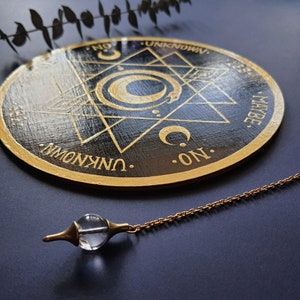 Pendulum Board and Pendulum Crystal || Witches Pendulum Board Set ...
