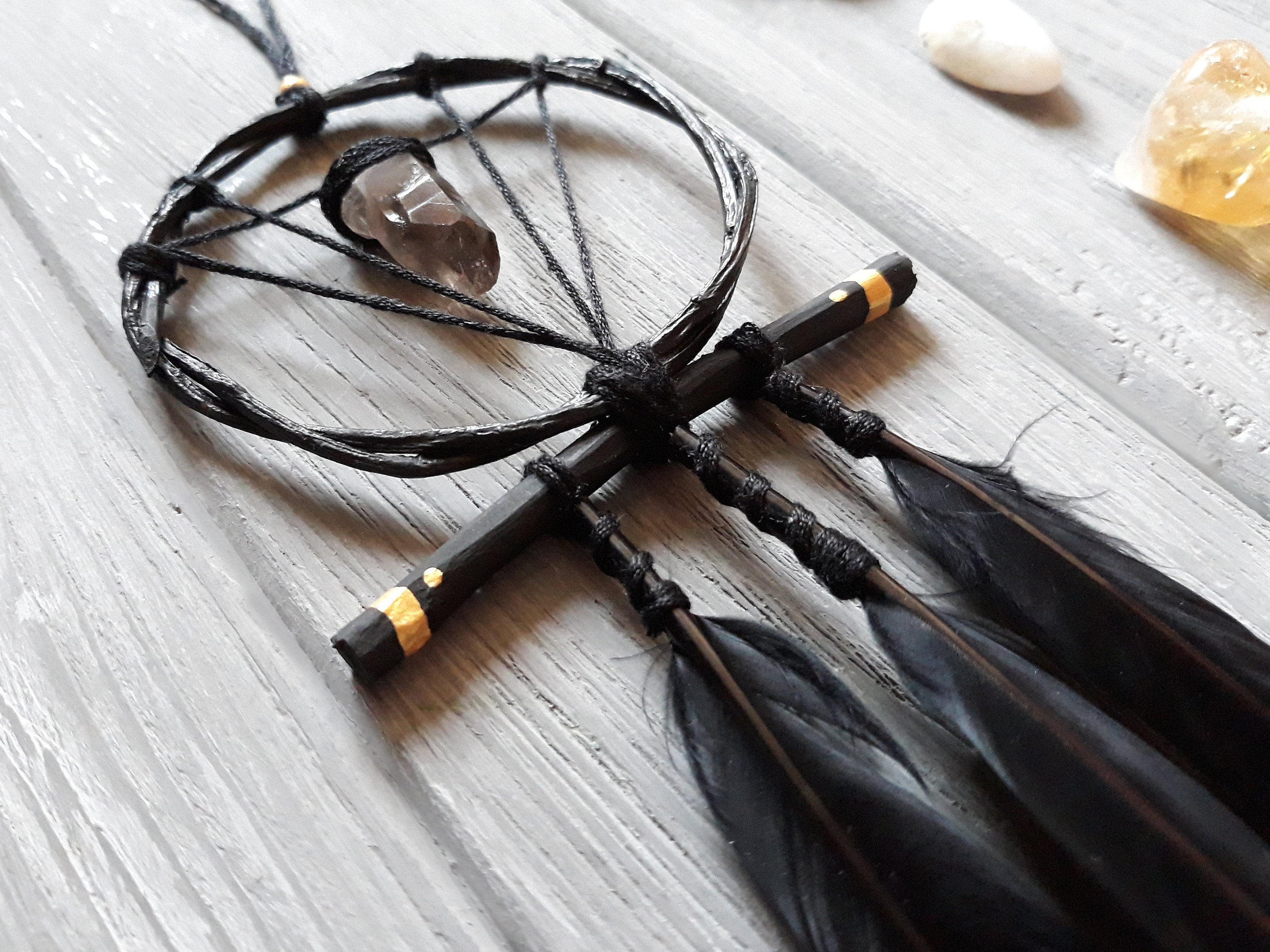 Black Dream Catcher For Car Small Dream Catcher Witchy Home | Etsy