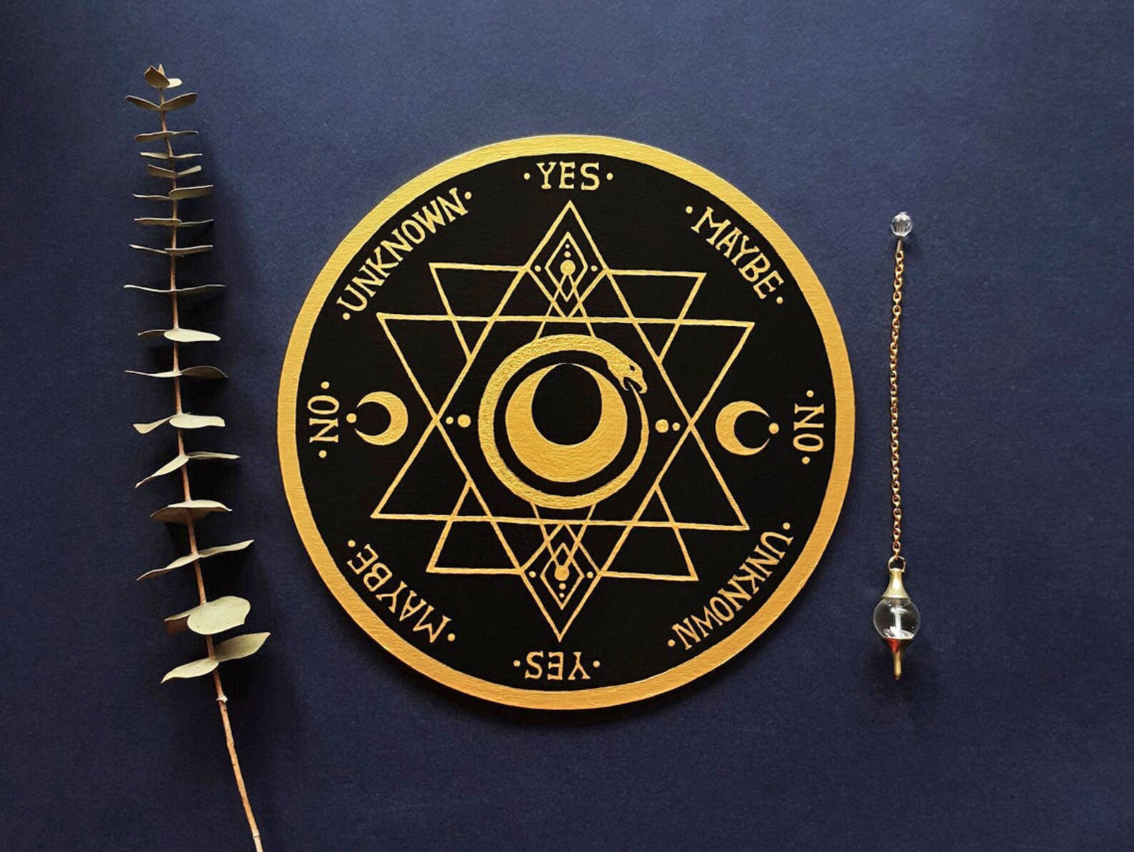 Pendulum Board and Pendulum Crystal Witches Pendulum Board - Etsy