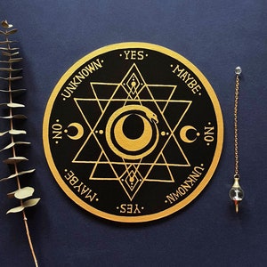 Pendulum Board and Pendulum Crystal || Witches Pendulum Board Set ...