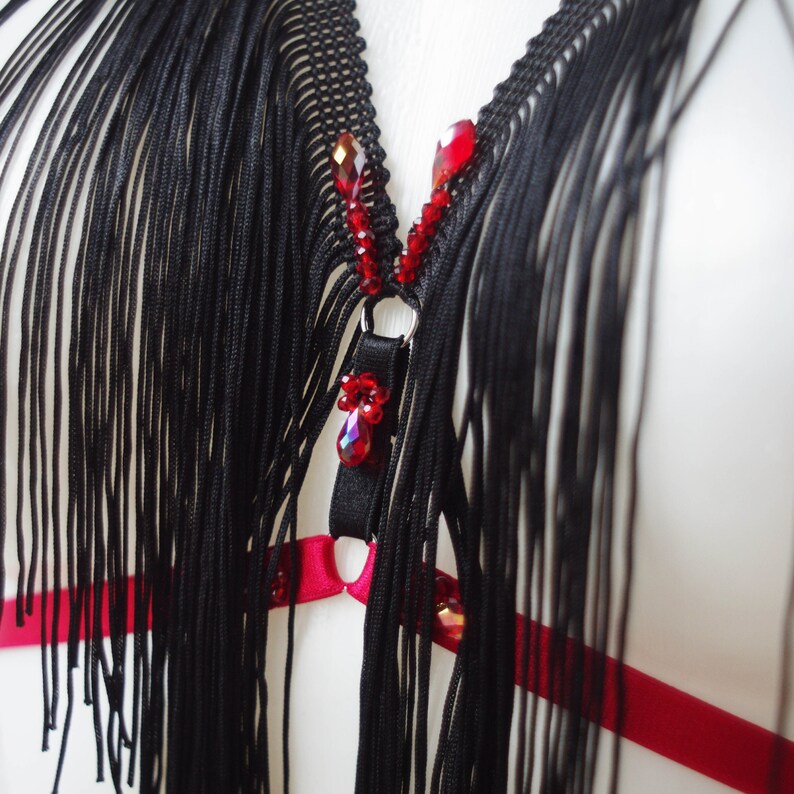 Burlesque Fringe Body Harness Burlesque Costume Sexy - Etsy