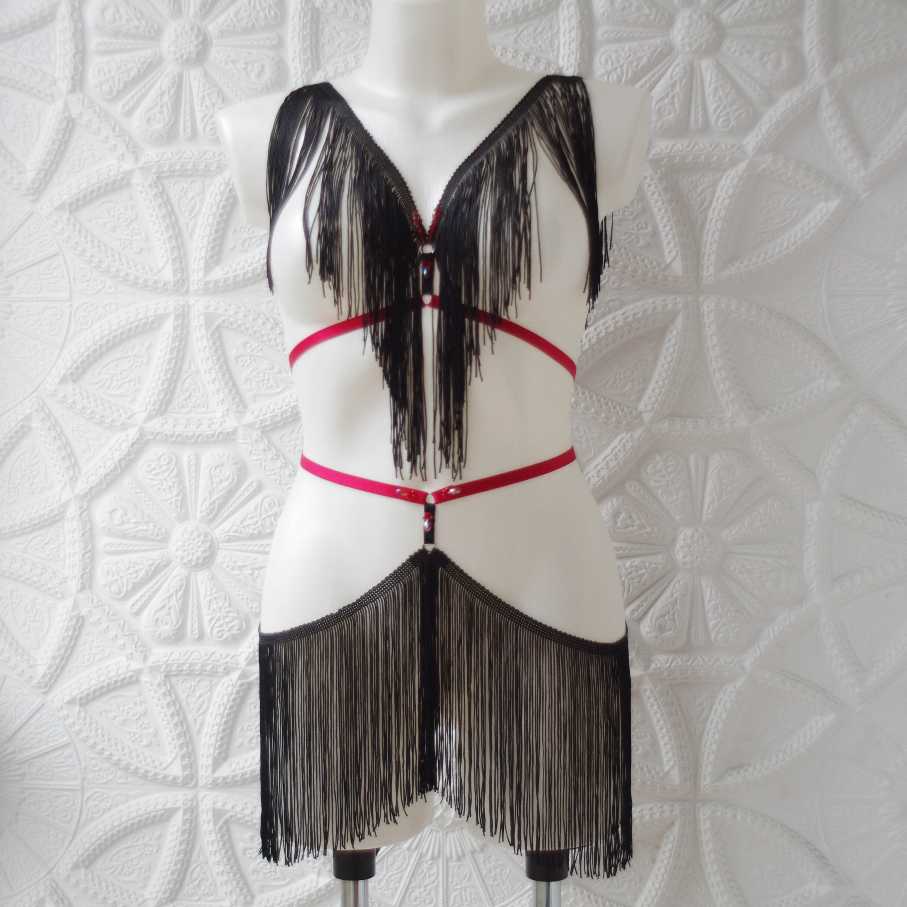 Burlesque Fringe Body Harness Burlesque Costume Sexy - Etsy