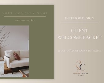 Interior Design Welcome Package Welcome Packet Canva Template Welcome ...