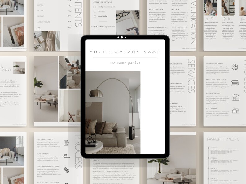 Interior Design Client Welcome Packet Template | Interior Design ...