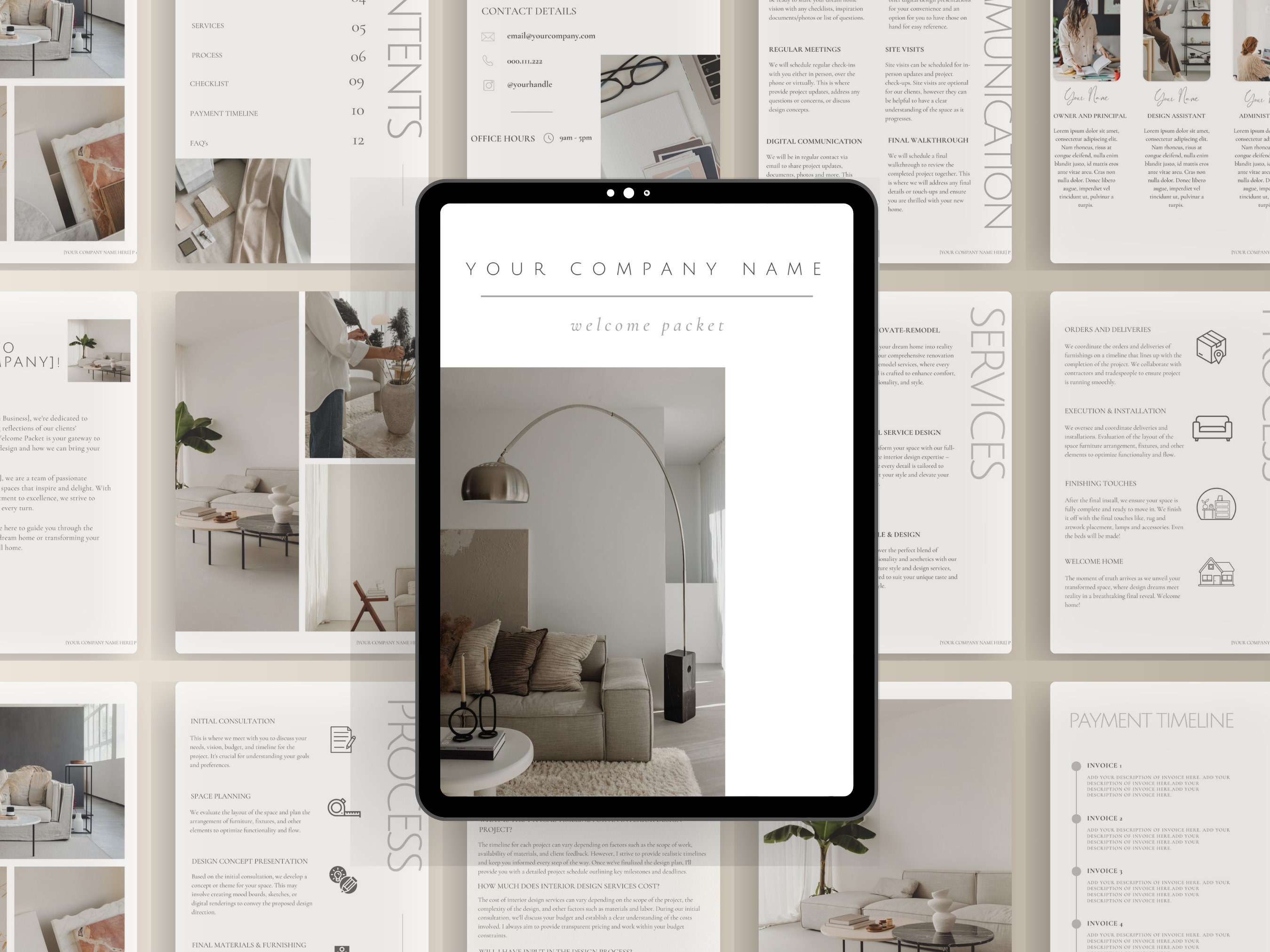 Interior Design Client Welcome Packet Template | Interior Design ...