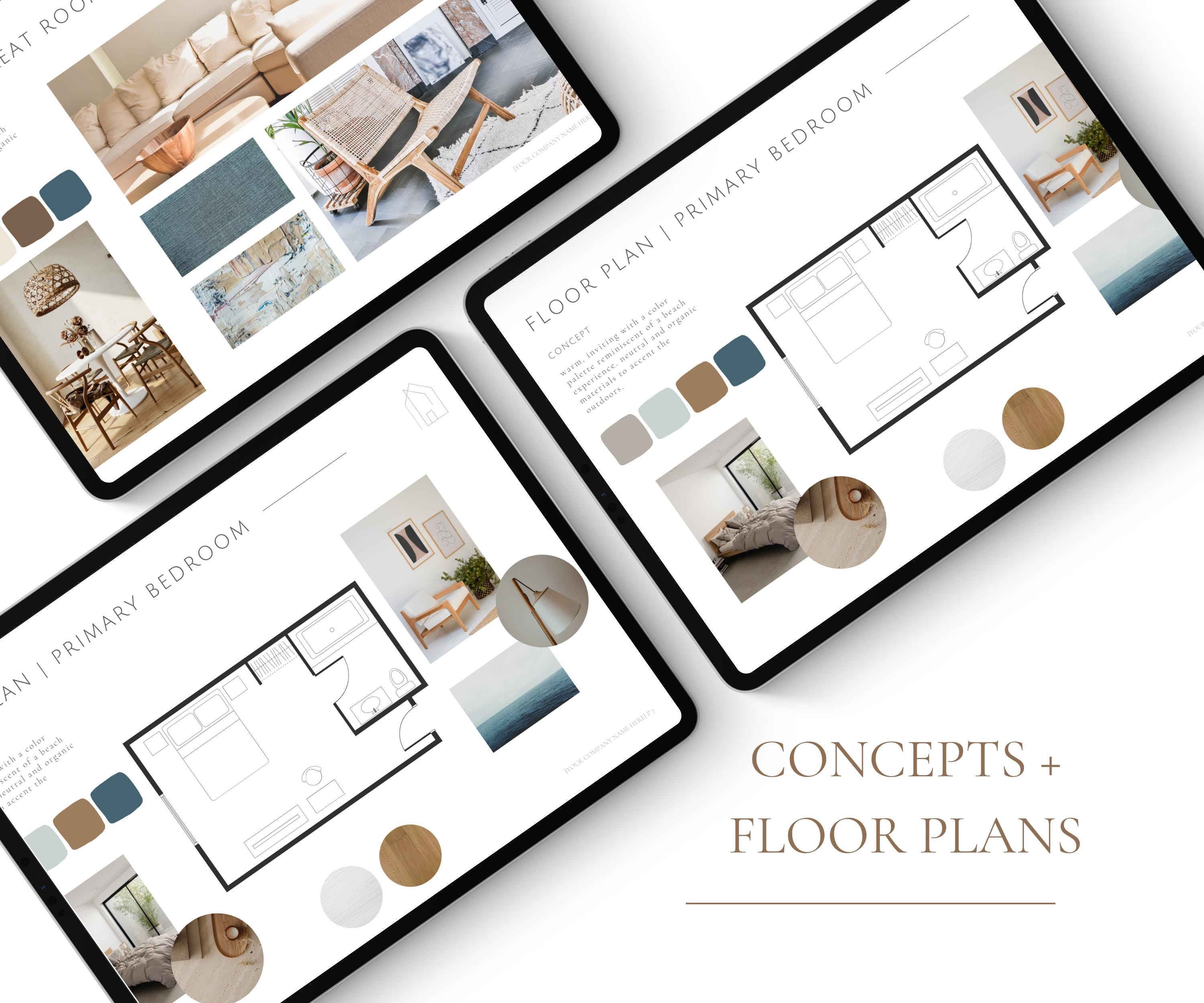 Interior Design Presentation Template + FREE MOOD BOARDS - Etsy