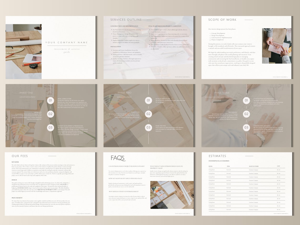 Ultimate Interior Designer Template Bundle Client Welcome Packet ...