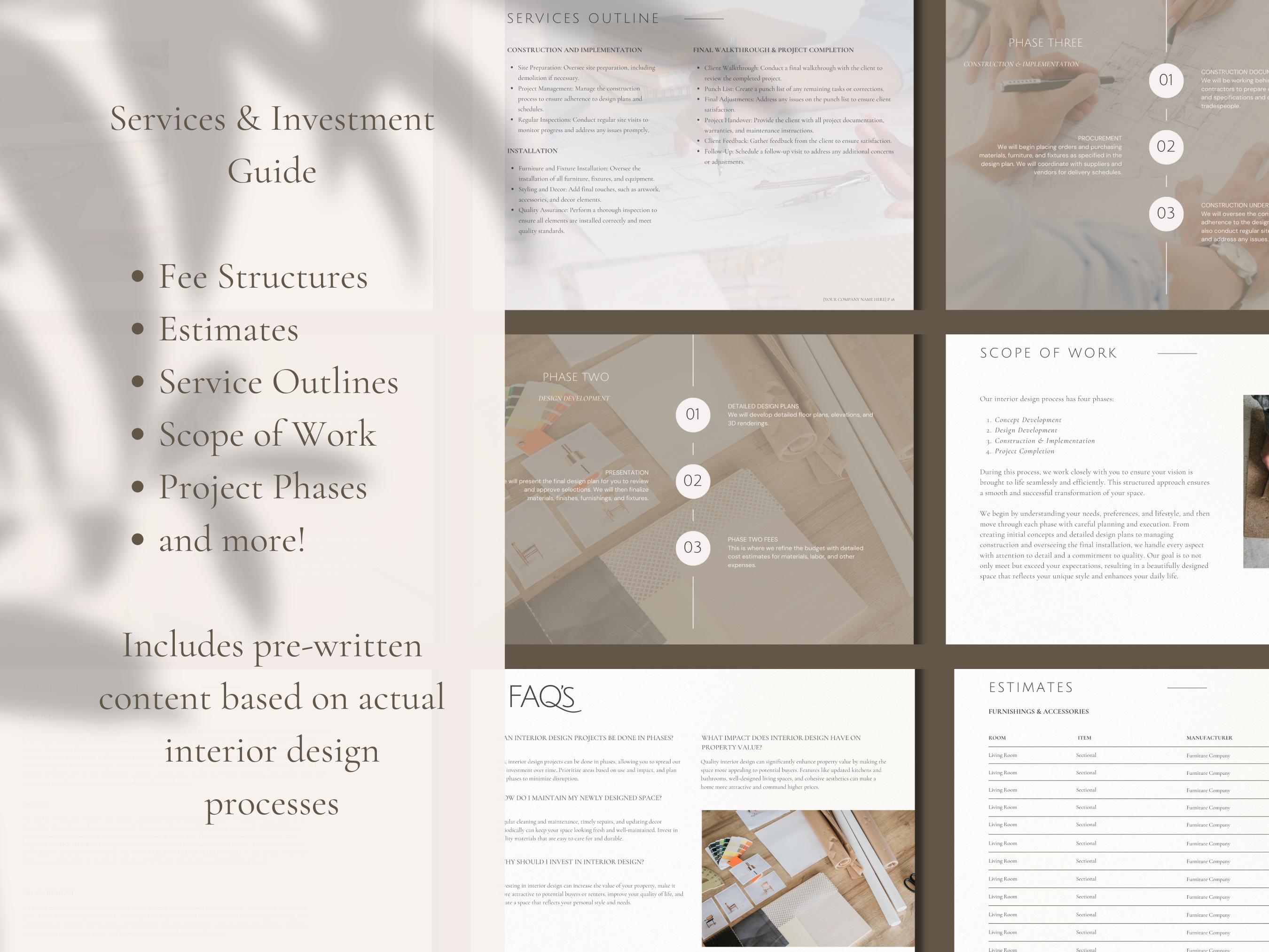 Interior Design Templates - 90 Pages - Client Welcome Packet ...