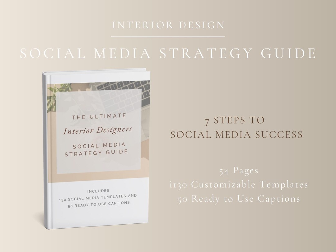 Interior Design Social Media Strategy Guide Ebook Social Media Guide - Etsy