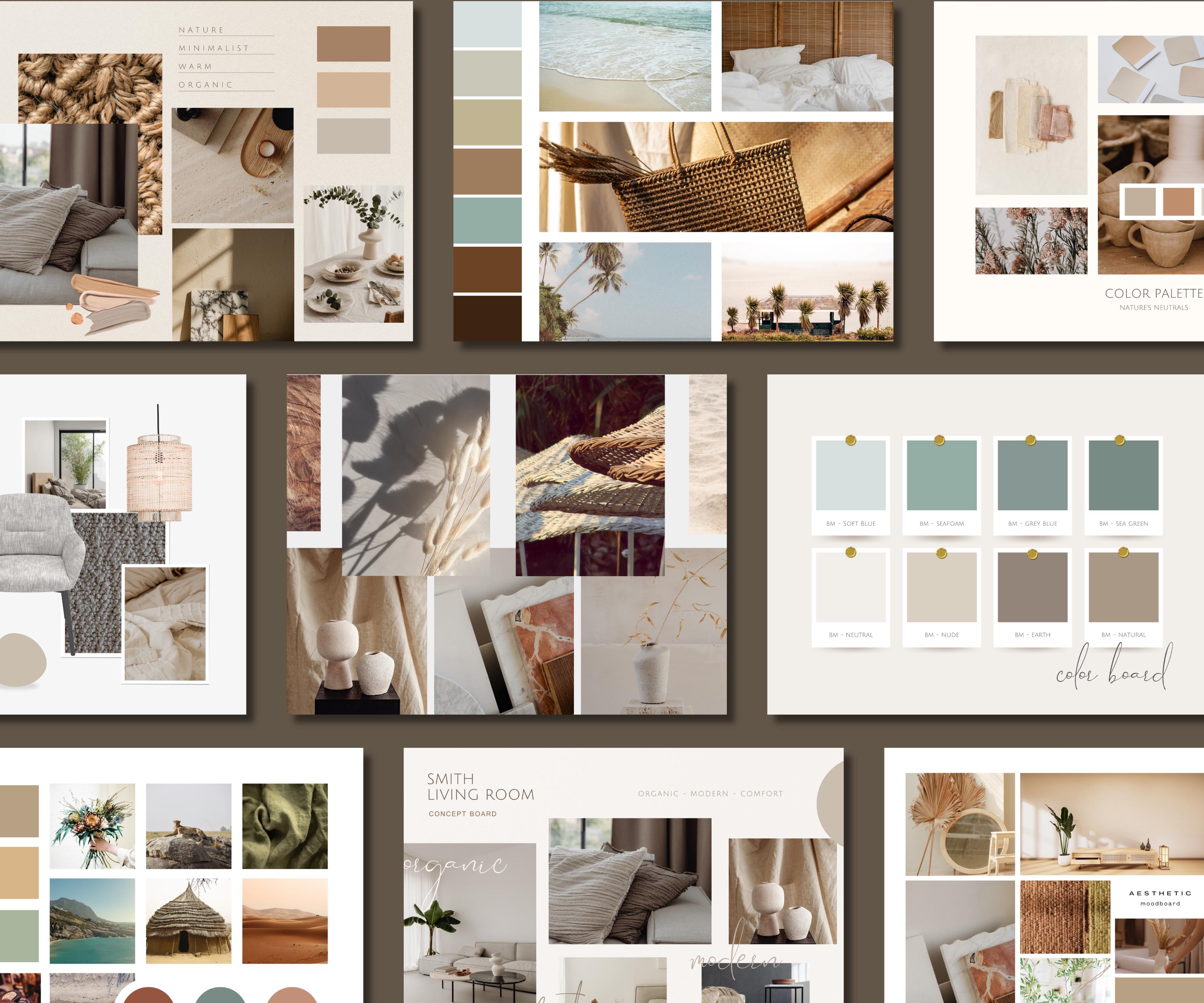 Interior Design Client Presentation Template + 15 Mood Boards - Digital ...