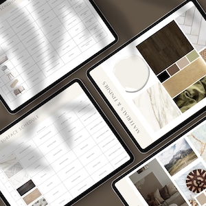 Interior Design FF&E Schedule Templates | Concept and Finish Schedules ...