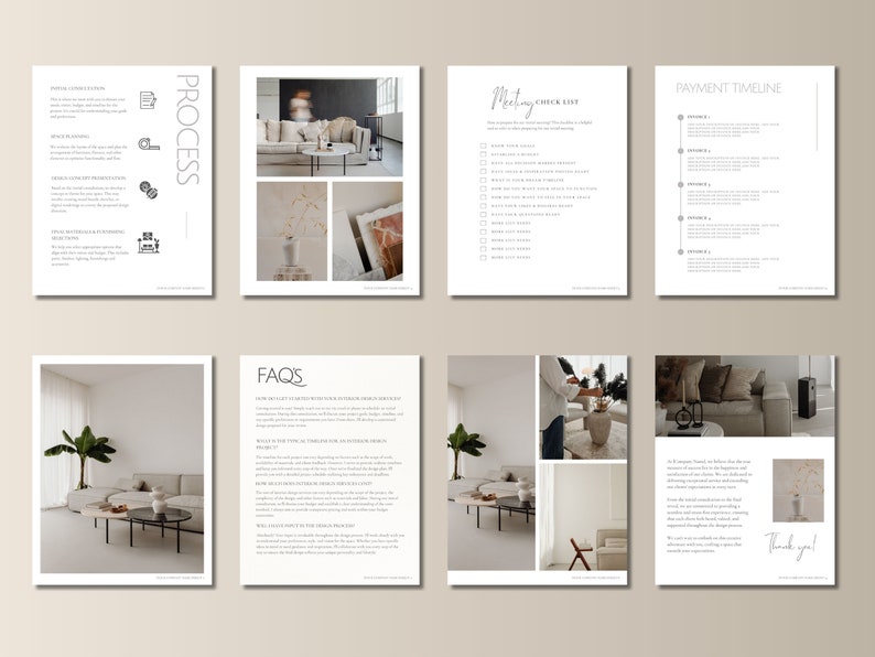 Interior Design Client Welcome Packet Template | Interior Design ...