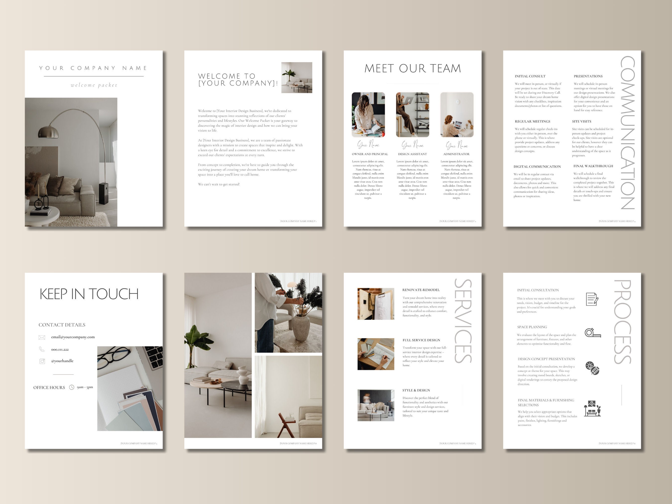 Interior Design Client Welcome Packet Template | Interior Design ...