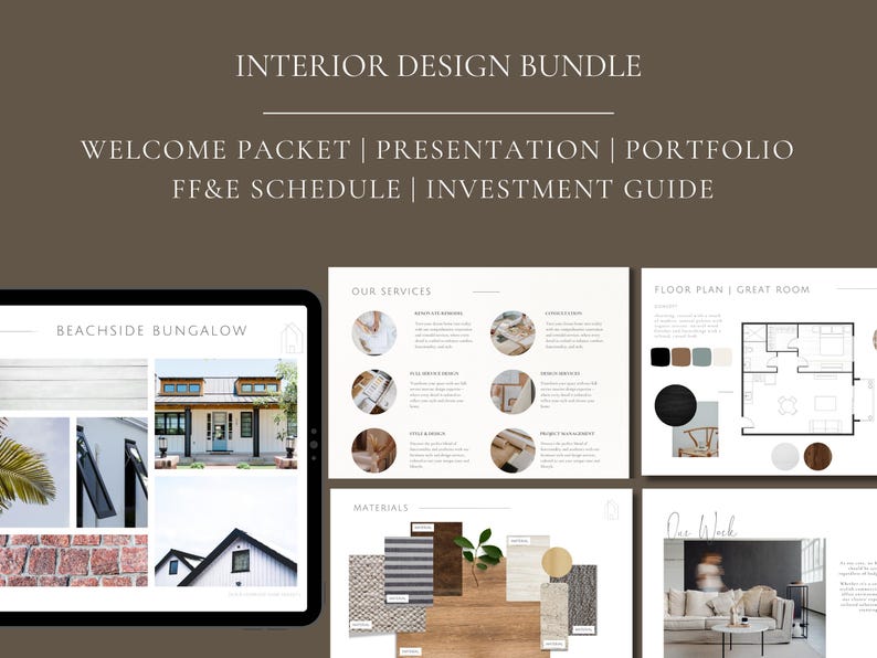 Interior Design Templates - 90 Pages - Client Welcome Packet ...