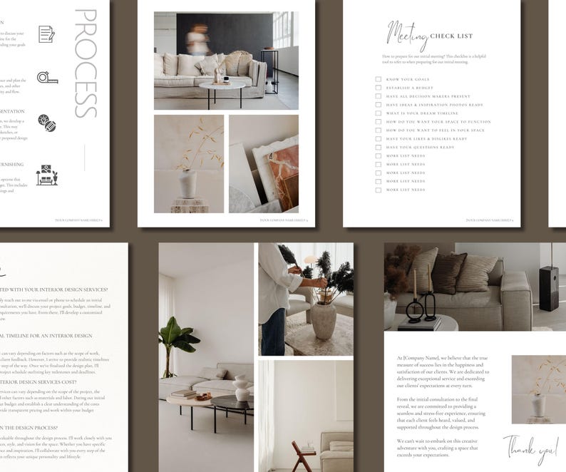 Interior Design Client Welcome Packet Template | Client Onboarding - Etsy