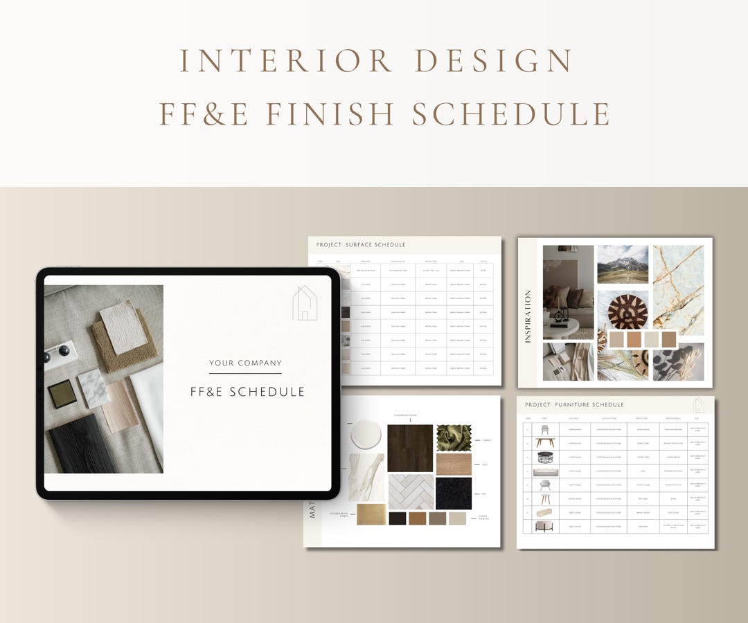 Interior Design FF&E Schedule Template | Interior Design Template ...