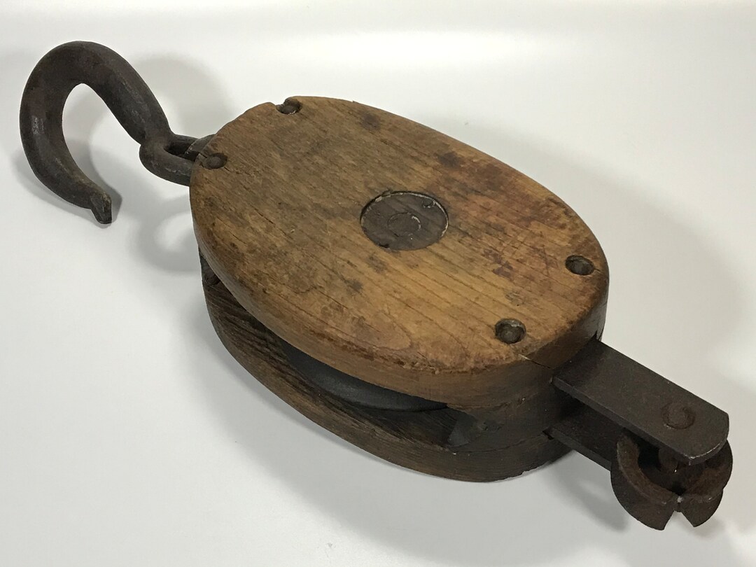 Vintage Block and Tackle Pulley Rustic Shabby Chic Decor, Repurposed ...