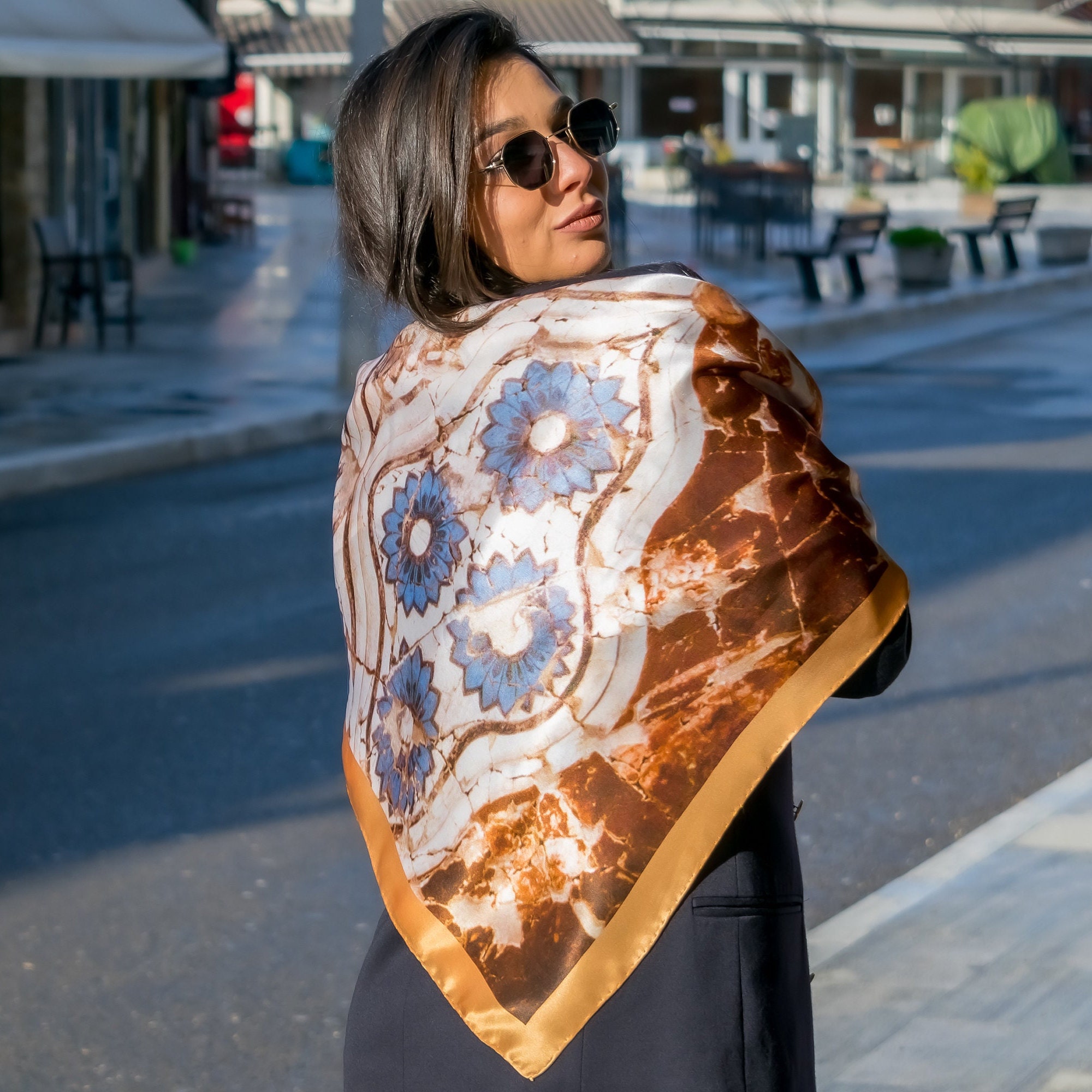 Women Scarf, Ancient Greek Scarf, Silk Scarf, Handpainted Scarf ...