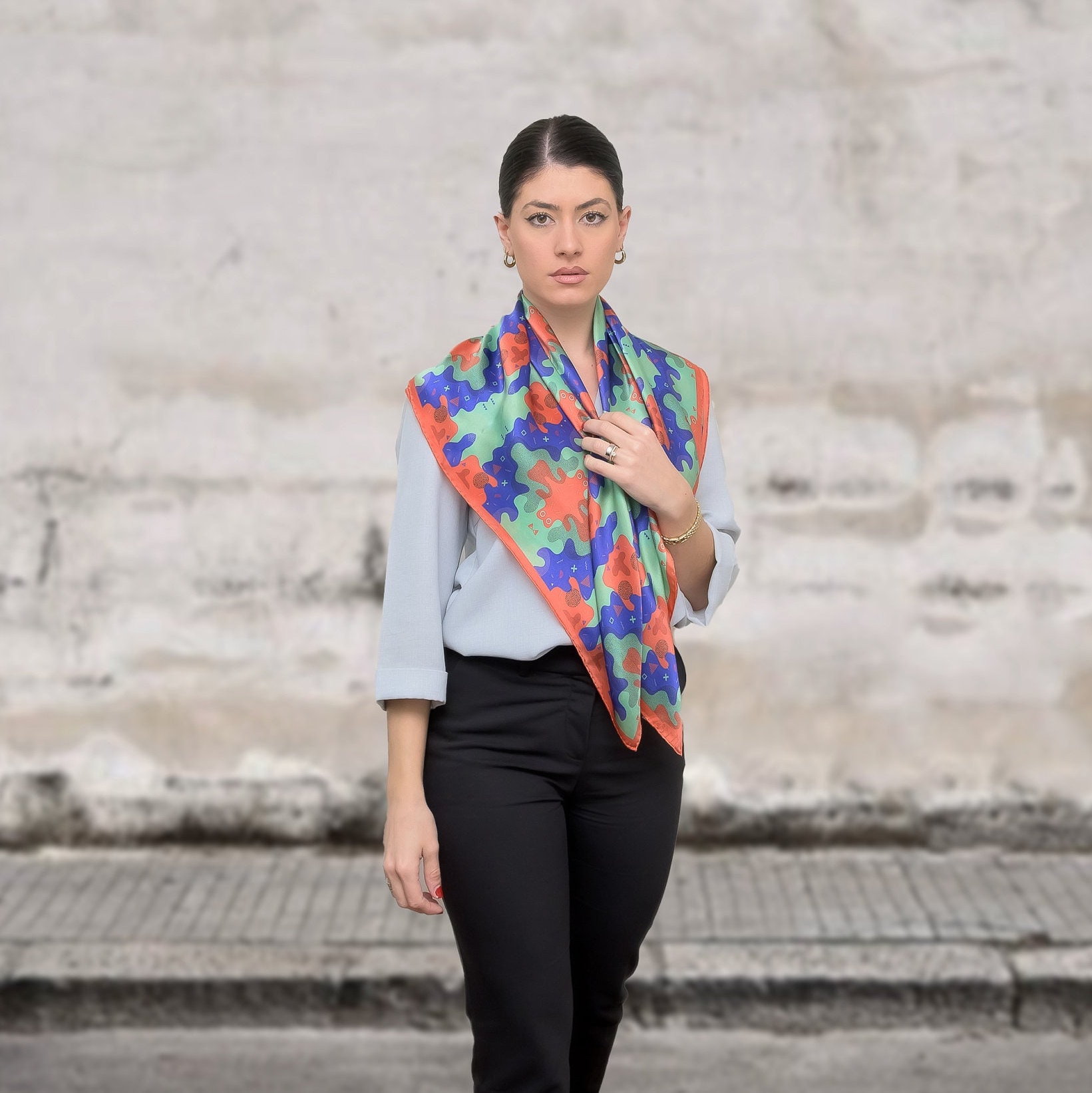 Large Square Scarf Silk Scarf Pure Silk Scarf Holiday Gift | Etsy