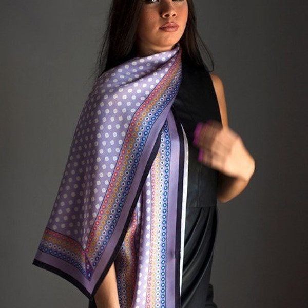 Purple Silk Scarf - Etsy