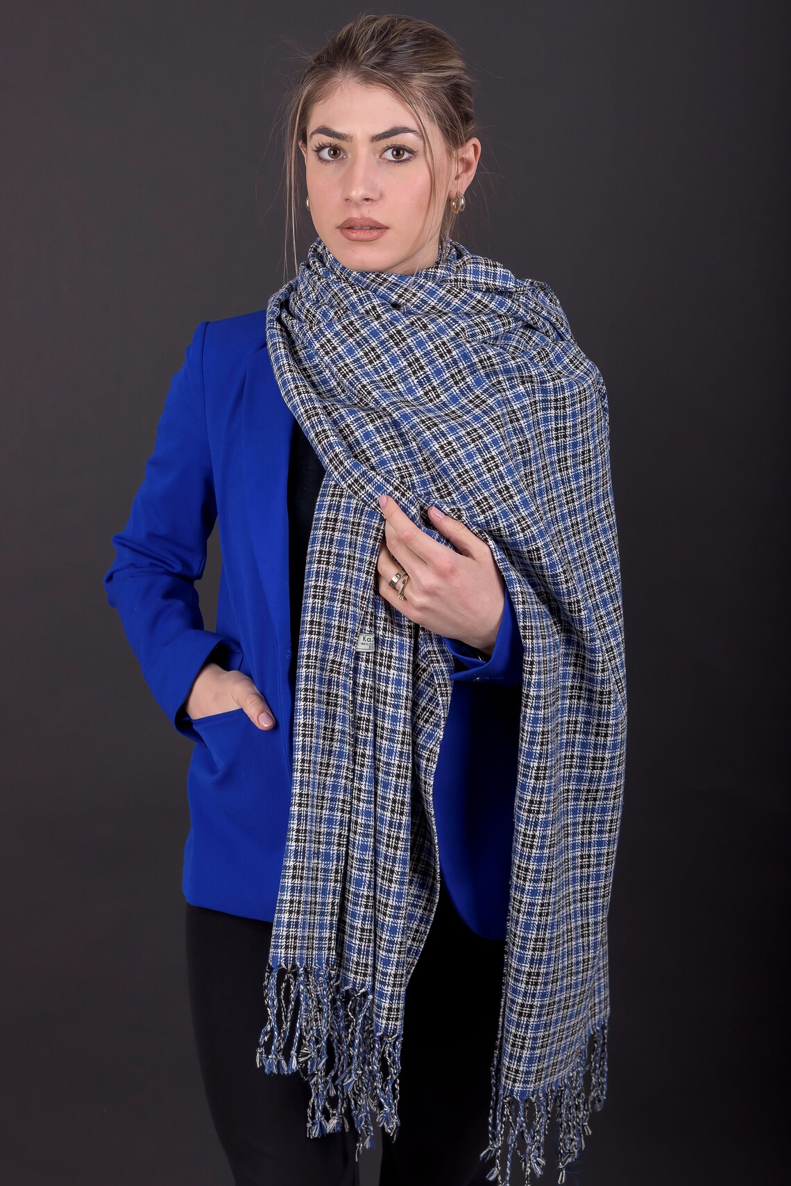 Blue Silk Scarf Men, Mens Scarf, Long Scarf, Handpainted Scarf, Gift ...