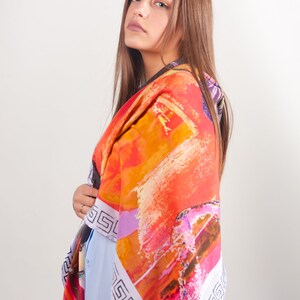 Red Silk Scarf Women, Silk Scarf, Silk Scarves, Ancient Greek Scarf ...