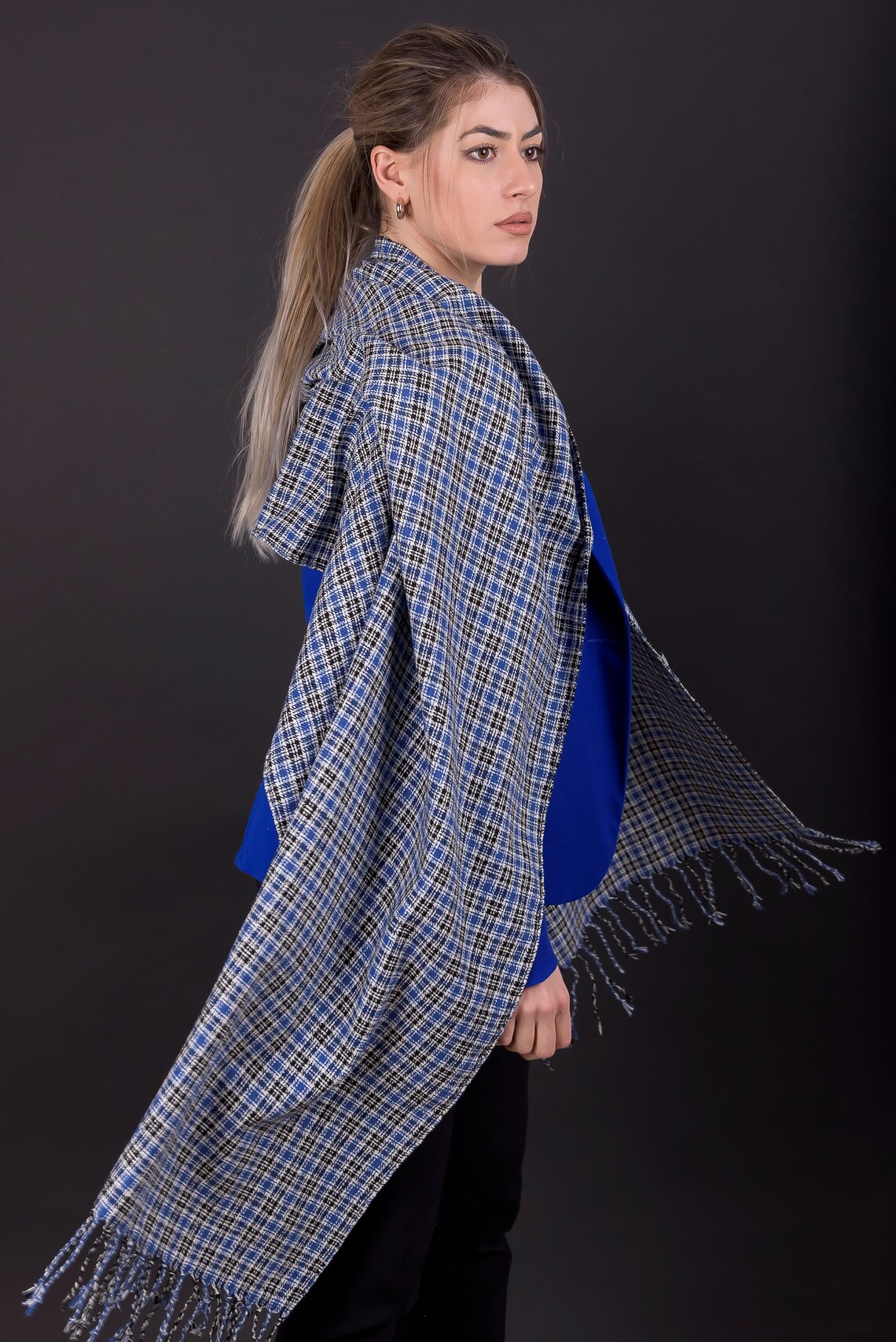 Blue Silk Scarf Men, Mens Scarf, Long Scarf, Handpainted Scarf, Gift ...