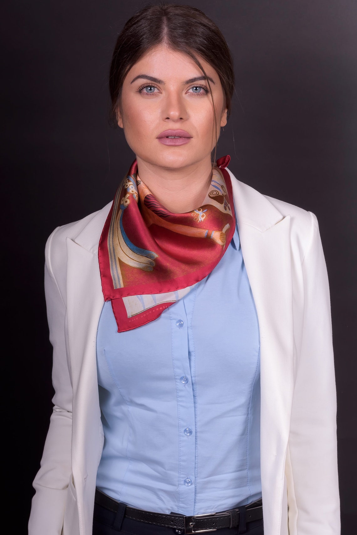 Ancient Greek Scarf, Silk Scarf, Handpainted Scarf, Square Scarf, Gift ...