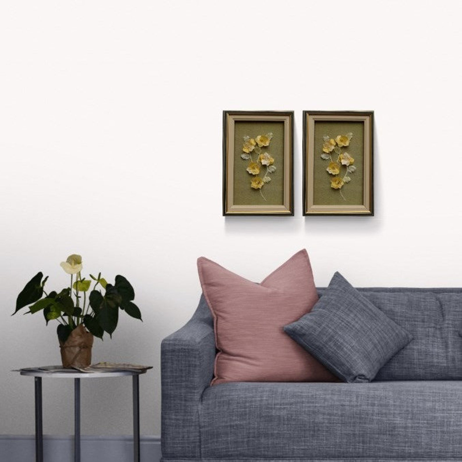 Framed Wall Art Framed Flower Art Wall Decor Home Decor - Etsy
