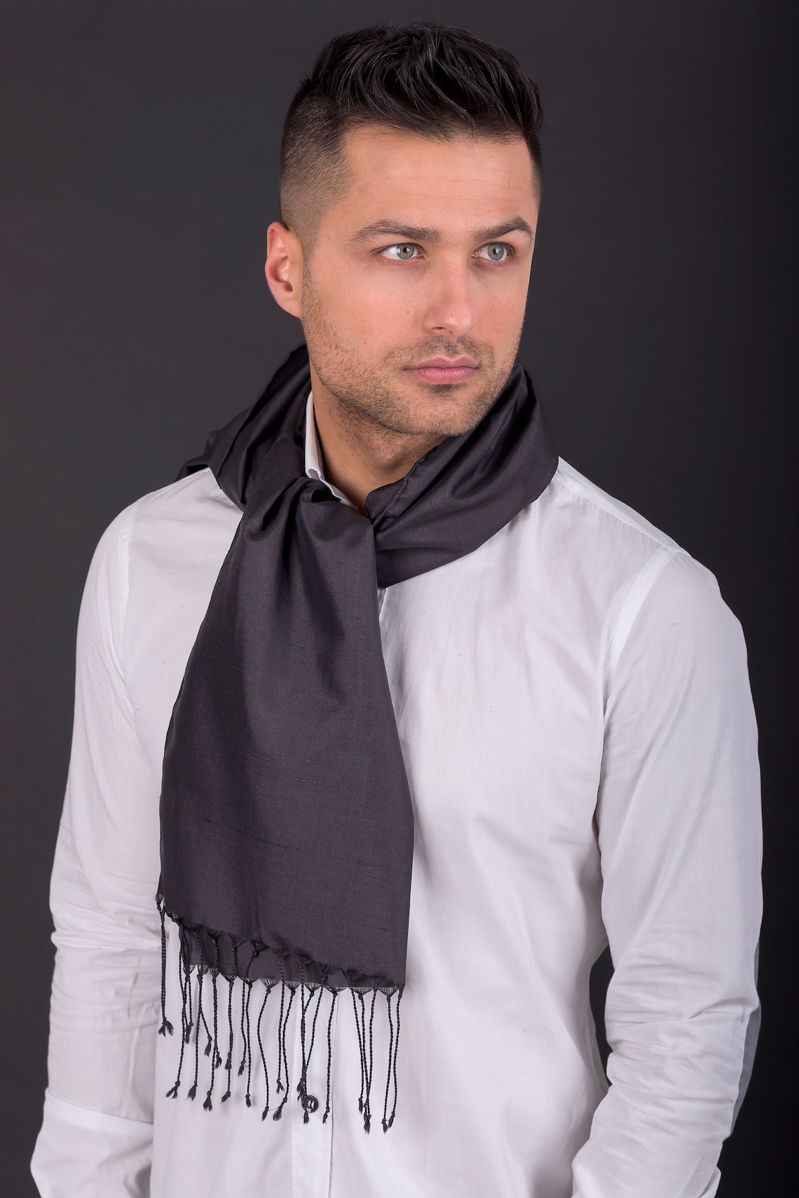 Silk Scarf Men Long Scarf Mens Scarf Handpainted Scarf | Etsy