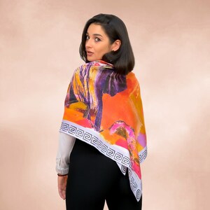 Red Silk Scarf Women, Silk Scarf, Silk Scarves, Ancient Greek Scarf ...