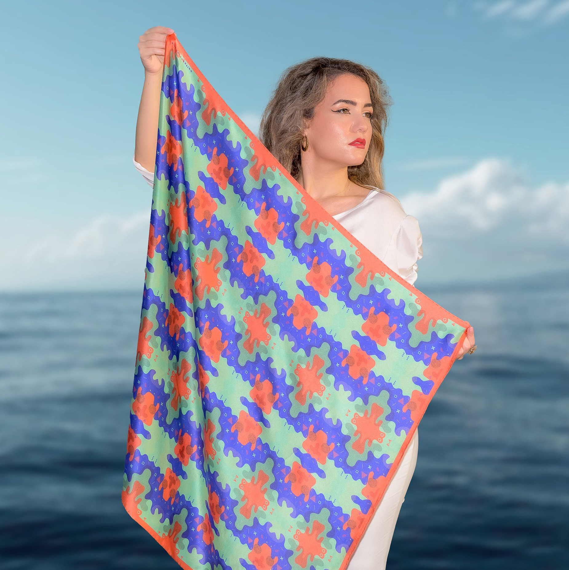 Large Square Scarf Silk Scarf Pure Silk Scarf Holiday Gift | Etsy