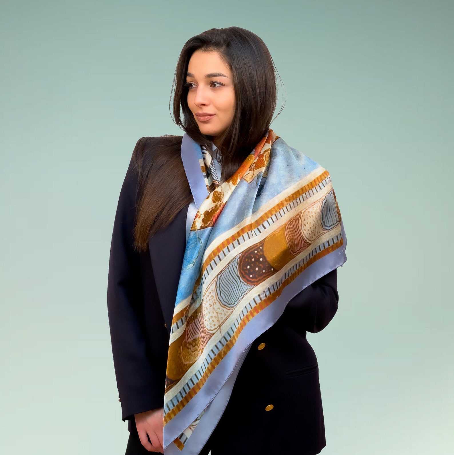 Ancient Greek Scarf, Handpainted Scarf, Silk Scarf, Square Scarf, Greek ...