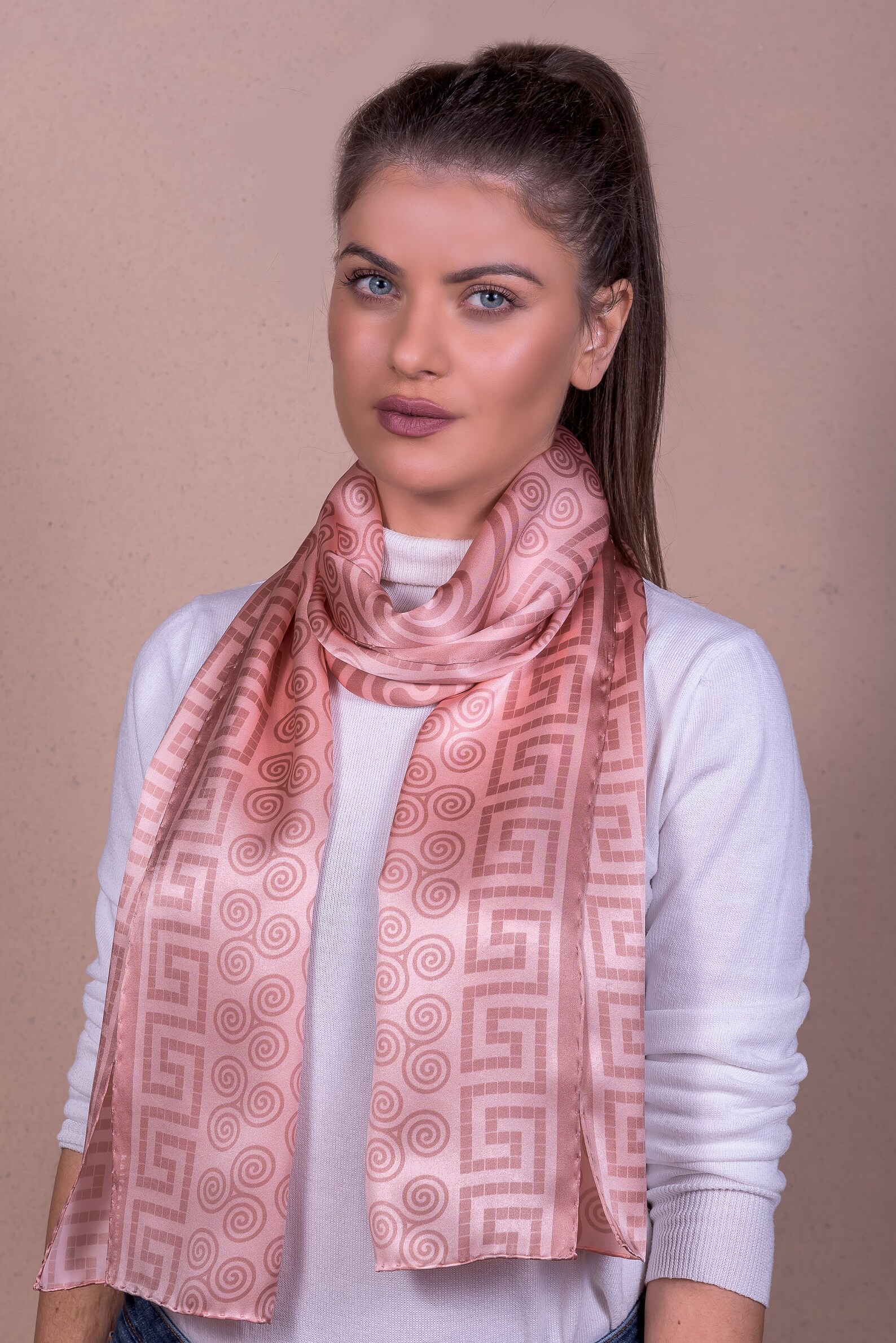 Long Silk Scarf Women Handpainted Scarf Summer Scarf Women - Etsy