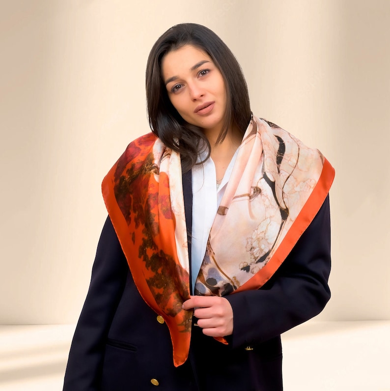 Ancient Greek Scarf Silk Scarf Red Scarf Square Scarf - Etsy