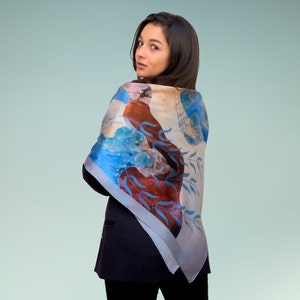 Ancient Greek Scarf, Silk Scarf, Square Scarf, Greek Mythology, Gift ...