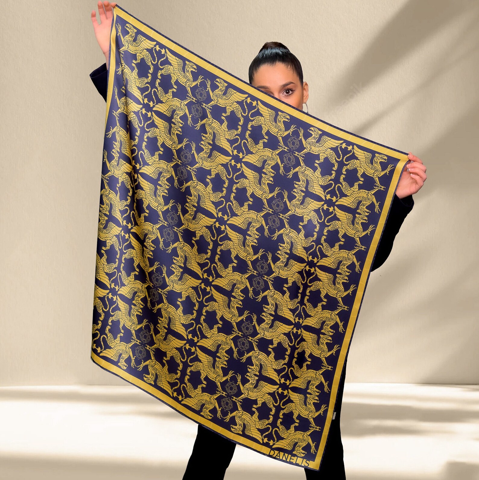 Handmade Silk Scarf, Square Silk Scarf, Square Scarf, Unisex Silk Scarf ...