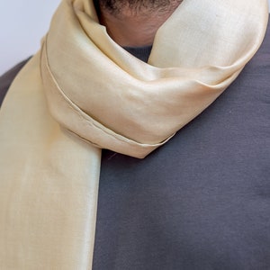 Handmade Silk Scarf Beige Scarf Long Scarf Women Scarf - Etsy