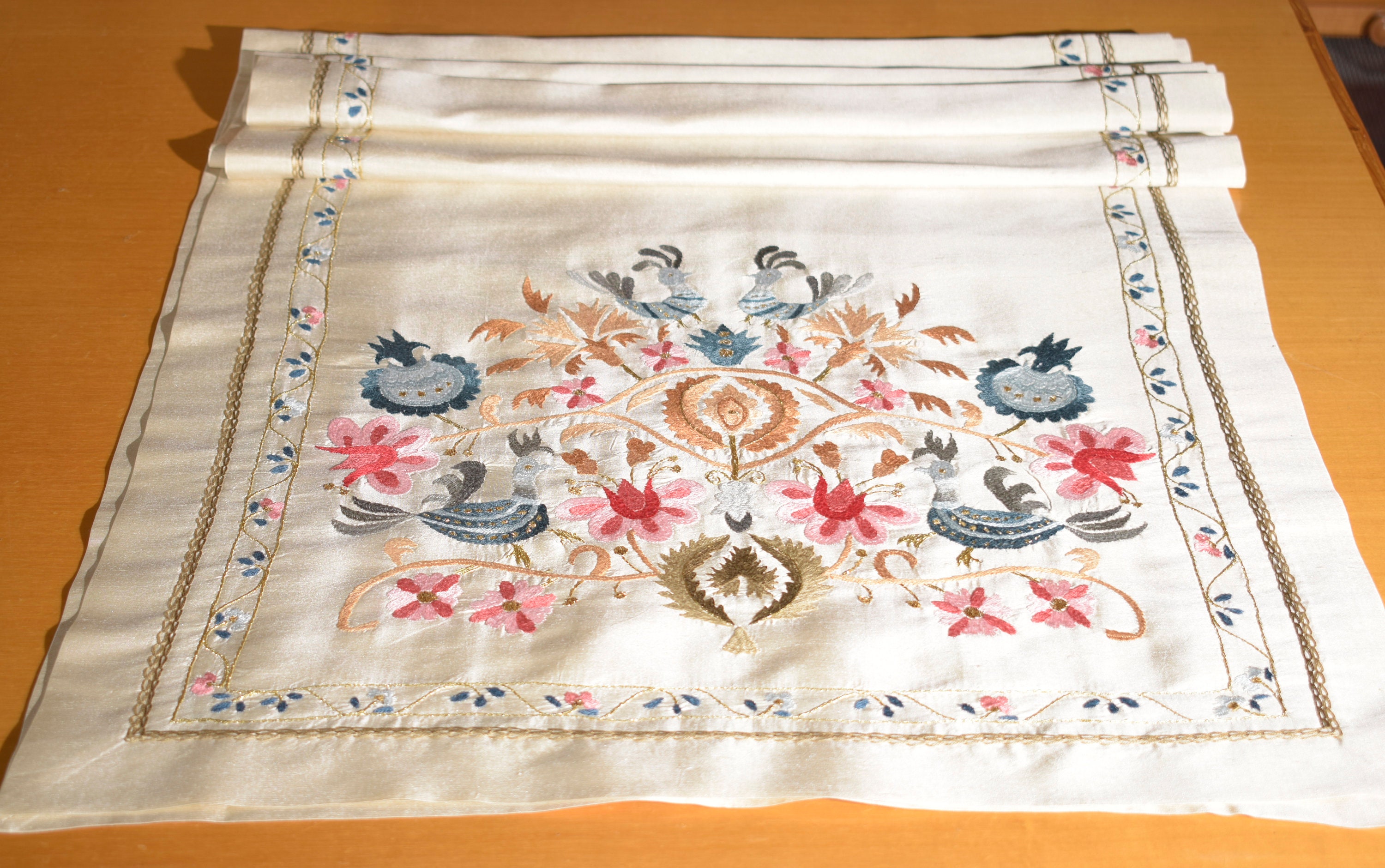 Unique Silk Piece, One of a Kind Silk, Handmade Silk Runner ...