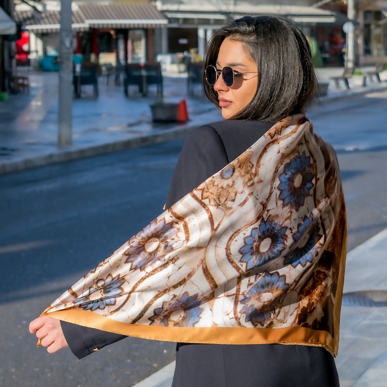 Women Scarf, Ancient Greek Scarf, Silk Scarf, Handpainted Scarf ...