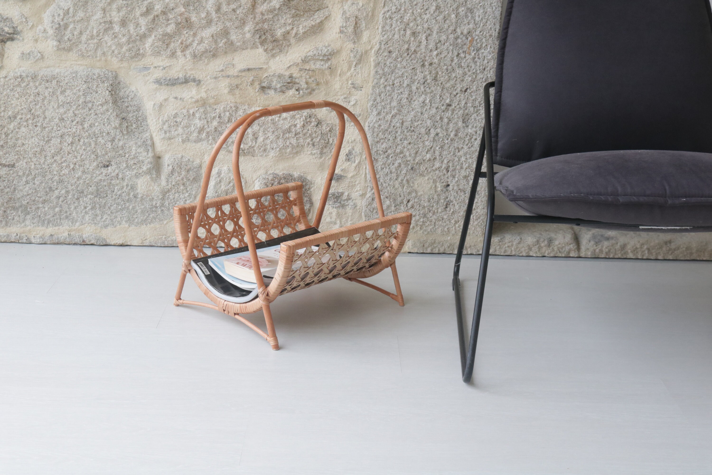 Wicker Magazine Rack Wicker Bamboo Magazine Holder | Etsy