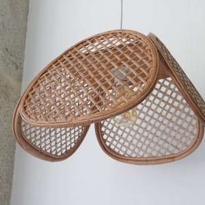 Wicker Chandelier, Flower Lamp Design, Lamp for Living Room, Wicker ...