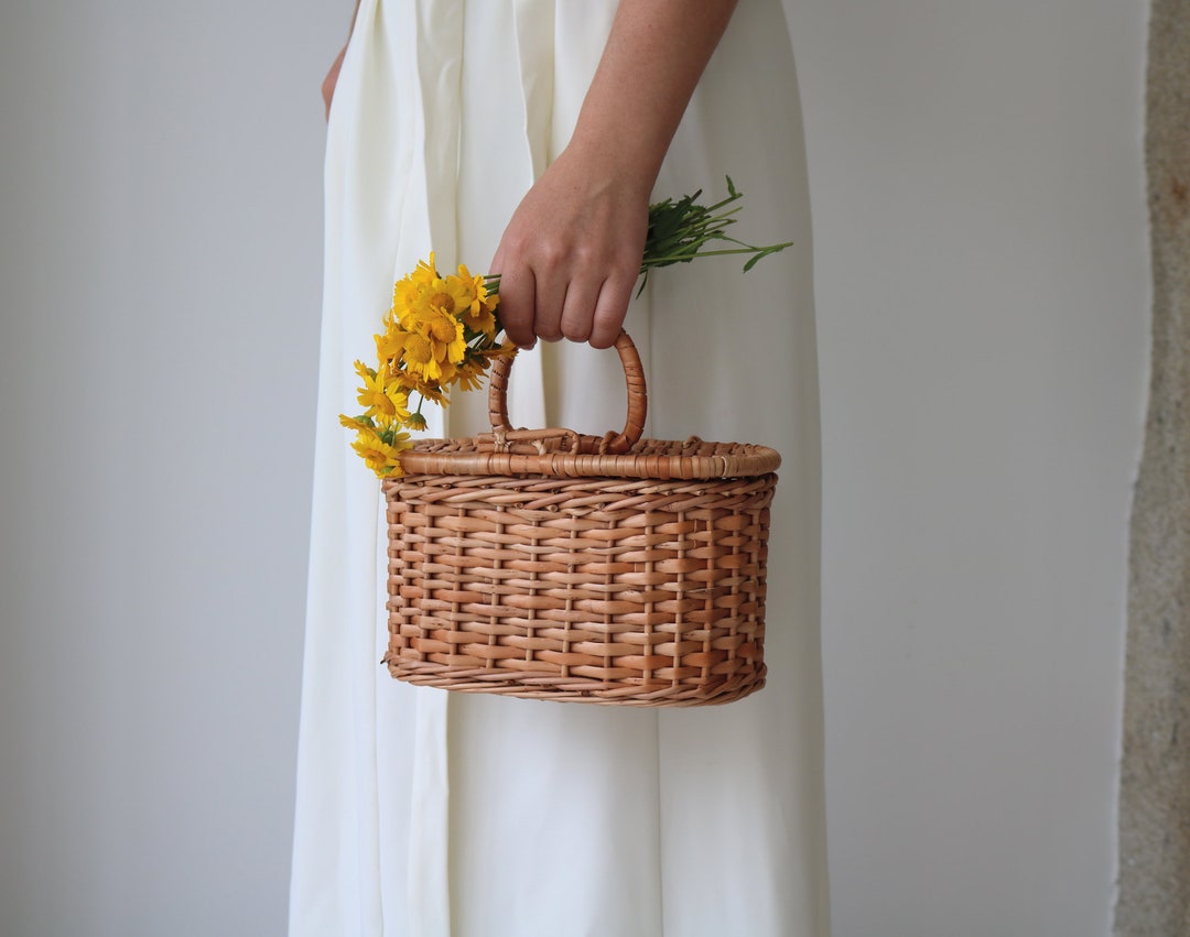 Wicker Bag, Oval Bag, Wicker Handbag, Panier En Osier, Panier Ovale ...