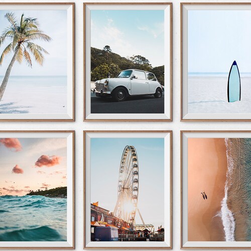 Summer Art Prints Set of 6 Beach Poster Summer Prints - Etsy
