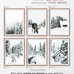 Winter Gallery Wall Decor. Nordic Christmas Wall Art Set of 6 Prints ...