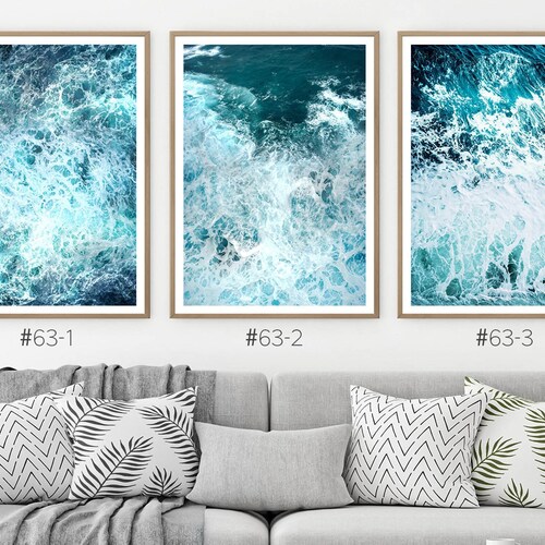 Ocean Wave Photography Blue Ocean Print Coastal Wall Decor - Etsy