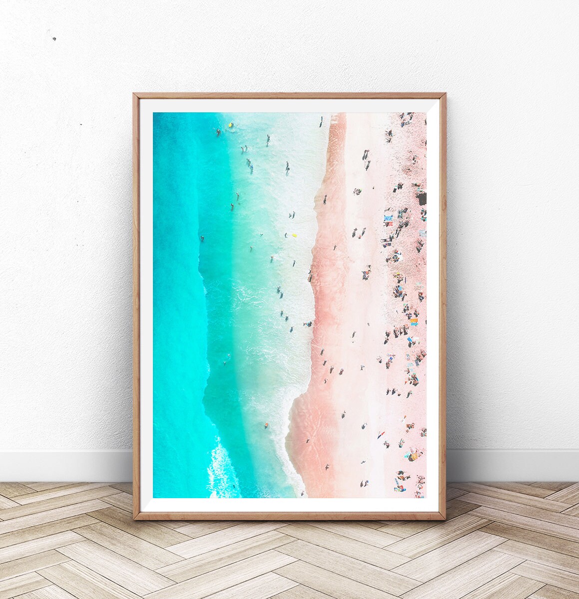 Aerial Beach Print Large Printable Ocean Waves Photo Wall | Etsy