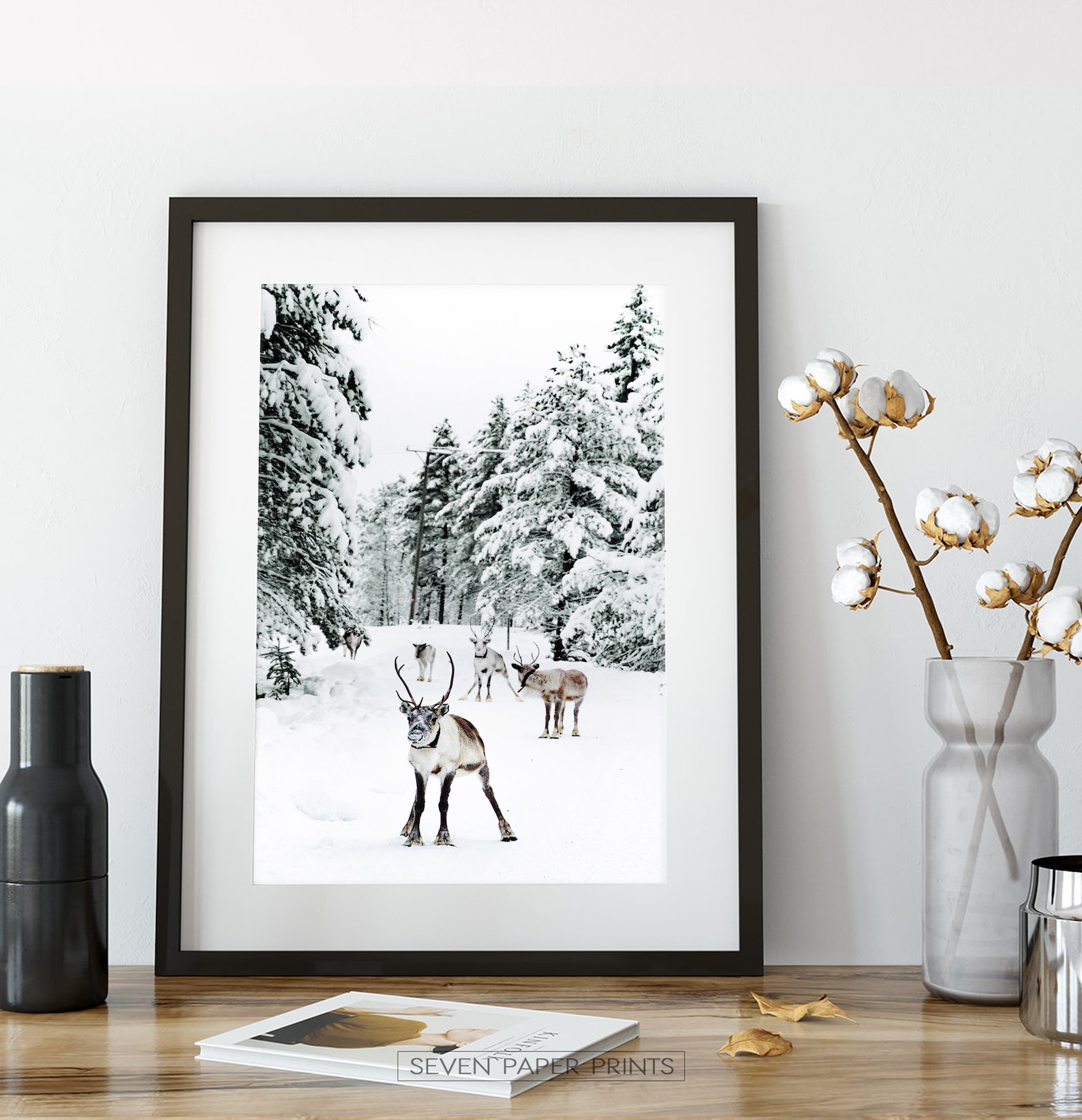 Set of 2 Christmas Scene Prints. Winter Landscape Diptych Wall - Etsy