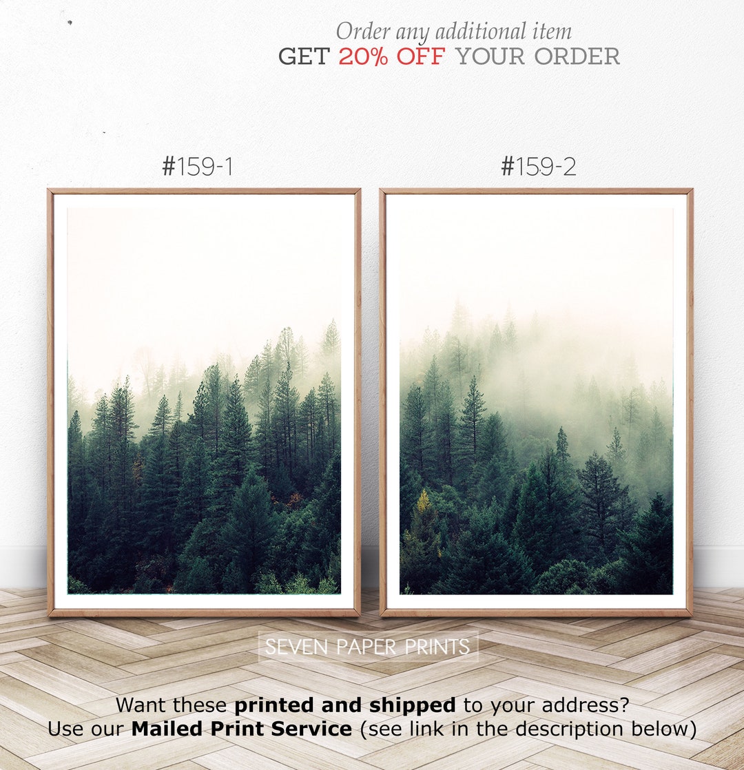 Forest Art Set of 2 Prints Forest Photography Decor Mountain - Etsy